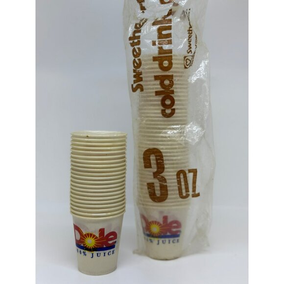 Sweetheart | Accents | Vtg Dole 0 Juice 3 Oz Plastic Cups Sweetheart ...